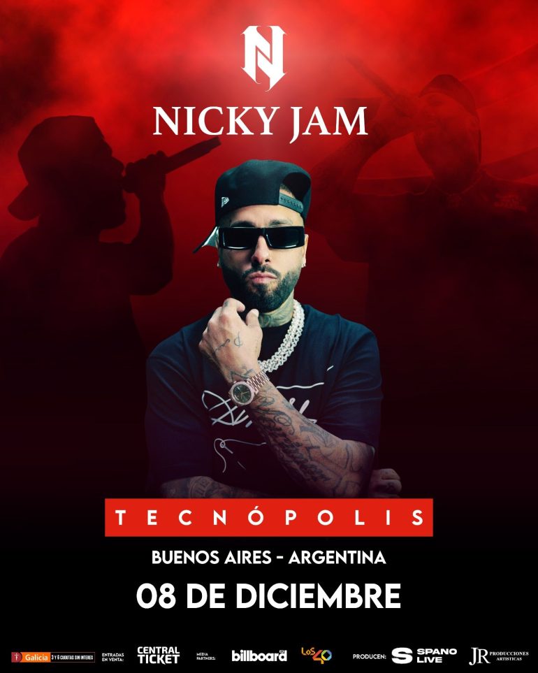 Nicky Jam en Buenos Aires: Tecnópolis el 8 de diciembre